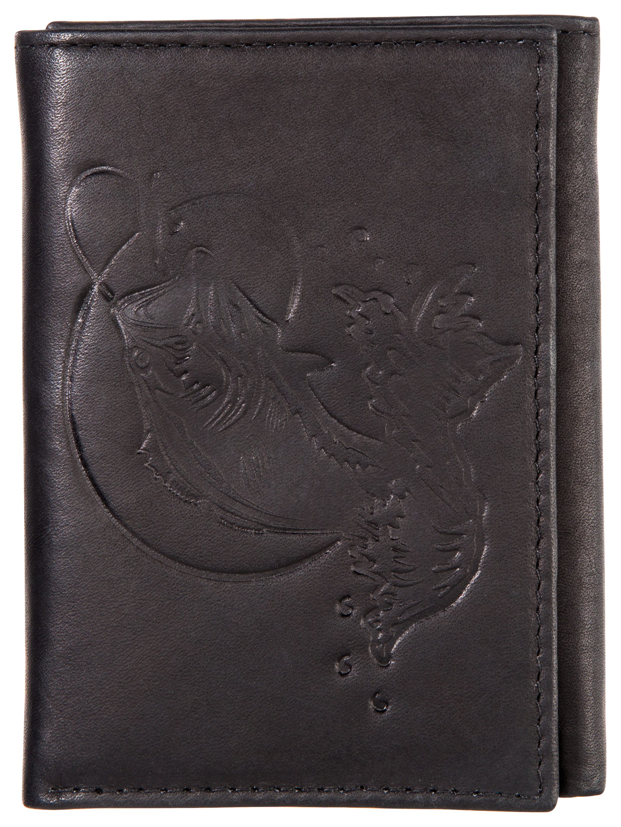 RedHead Bass Embossed Leather Trifold Wallet | Bass Pro Shops